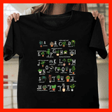 Alphabet of Houseplants T-Shirt, Botanical ABC Plant Lover Gift, Indoor ...