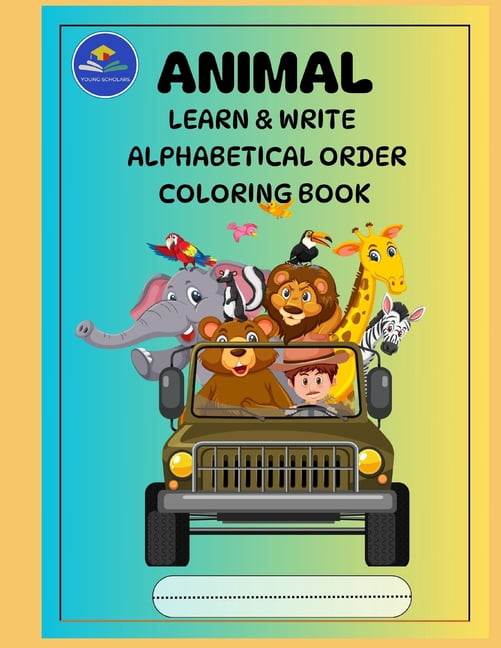 Alphabetcal Animal Coloring Book: Color Animals A-Z, (Paperback ...