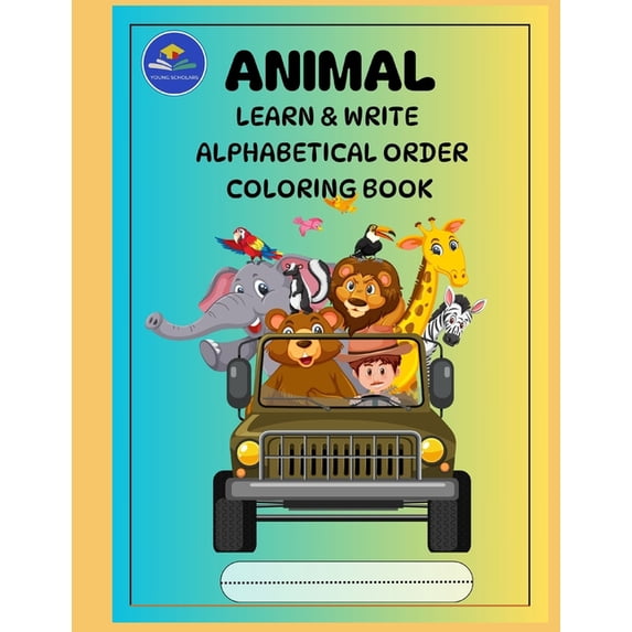 Alphabetcal Animal Coloring Book: Color Animals A-Z, (Paperback ...