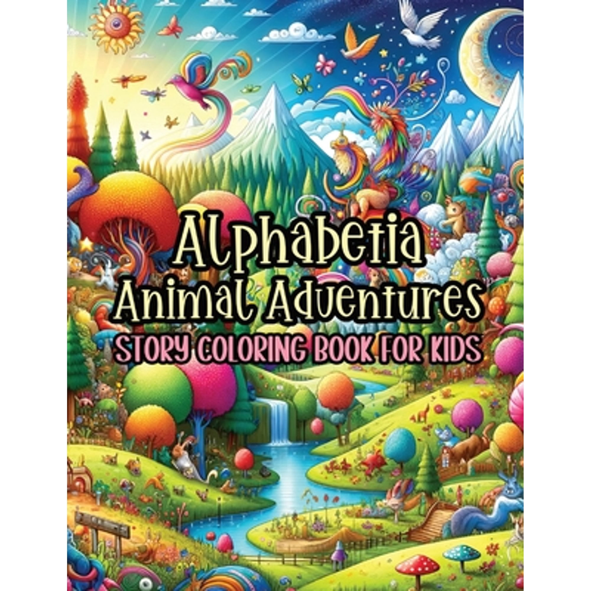Alphabetia Animal Adventures Story Coloring Book for Kids: Discover ...