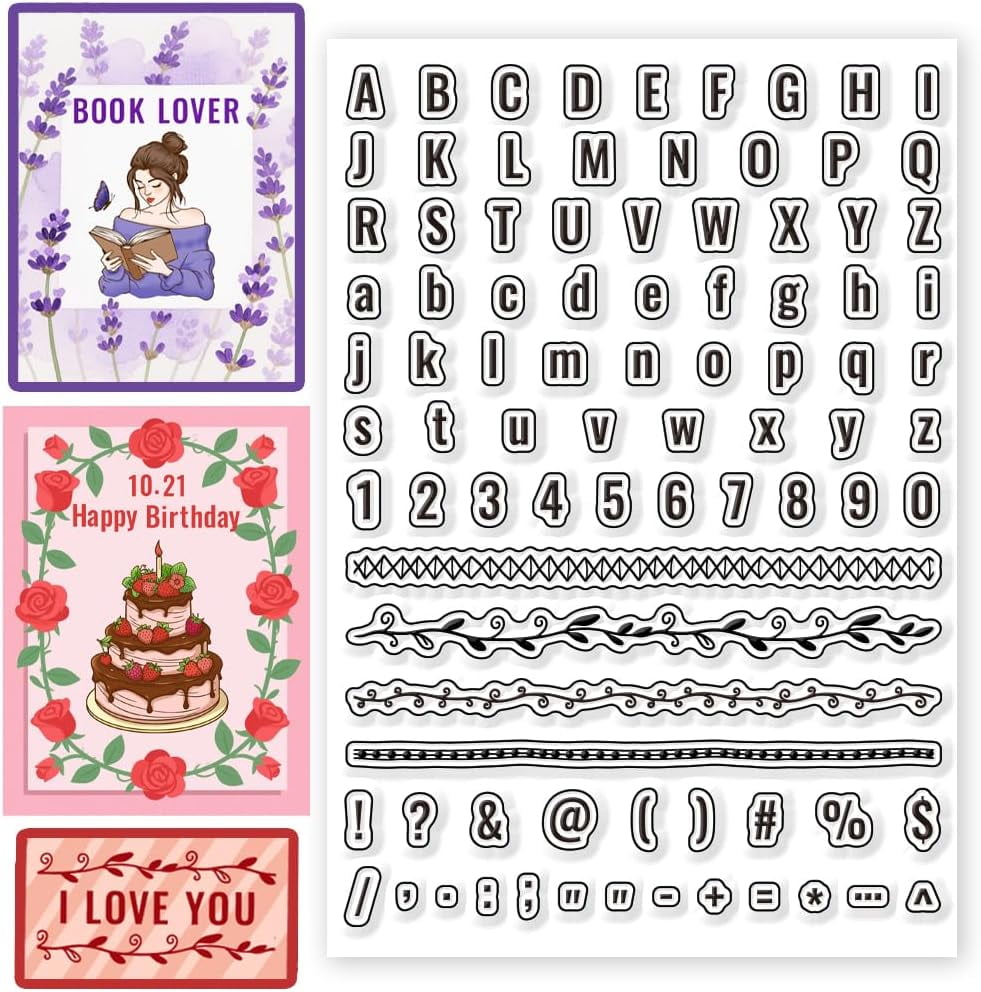 Alphabets Clear Stamps Numbers Transparent Stamps Punctuation Marks ...