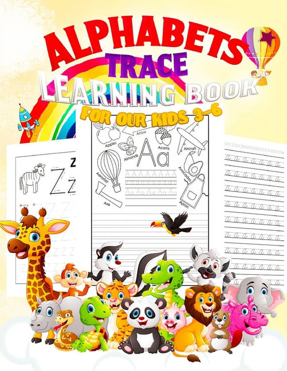 Alphabets : TRACE LEARNING BOOK FOR OUR KIDS 3-6: Jumbo Book 150 pages ...