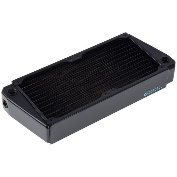 Alphacool NexXxos XT45 Full Copper X-Flow Radiator 240, 120mm x 2, Dual ...