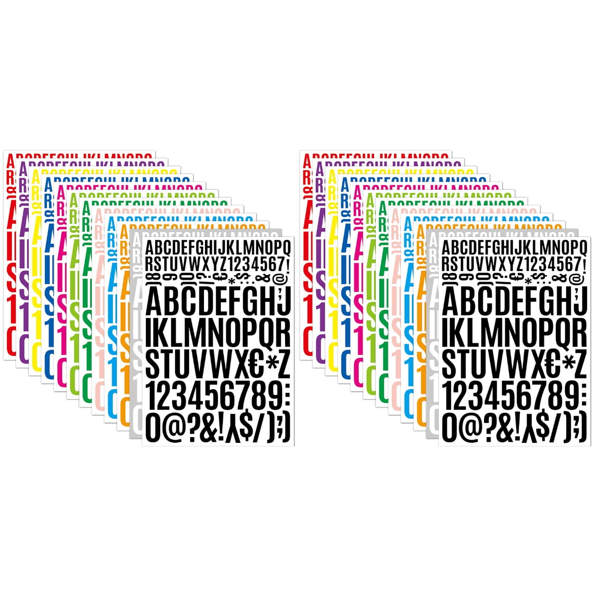 Alphanumeric Stickers Colorful Alphabet Water Bottle Colored Number ...