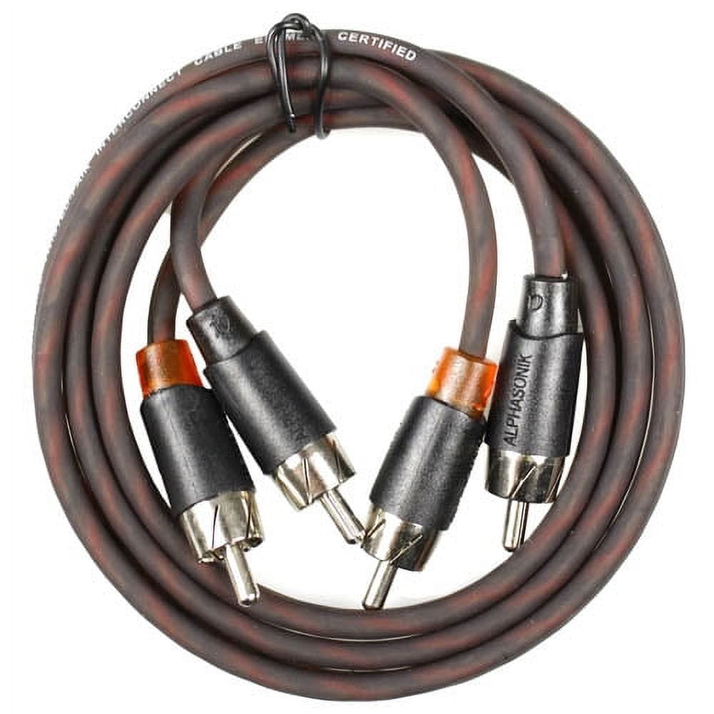 Alphasonik 3 Ft RCA Cable 2 Channel Hyper Flex Interconnect Audio Wire ...
