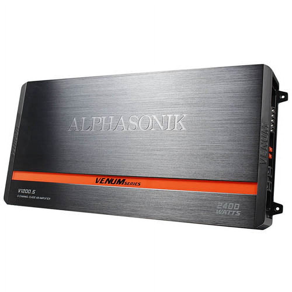 Alphasonik V1200.5 5-Channel 2400W Max Class-AB Amplifier w/ Remote ...