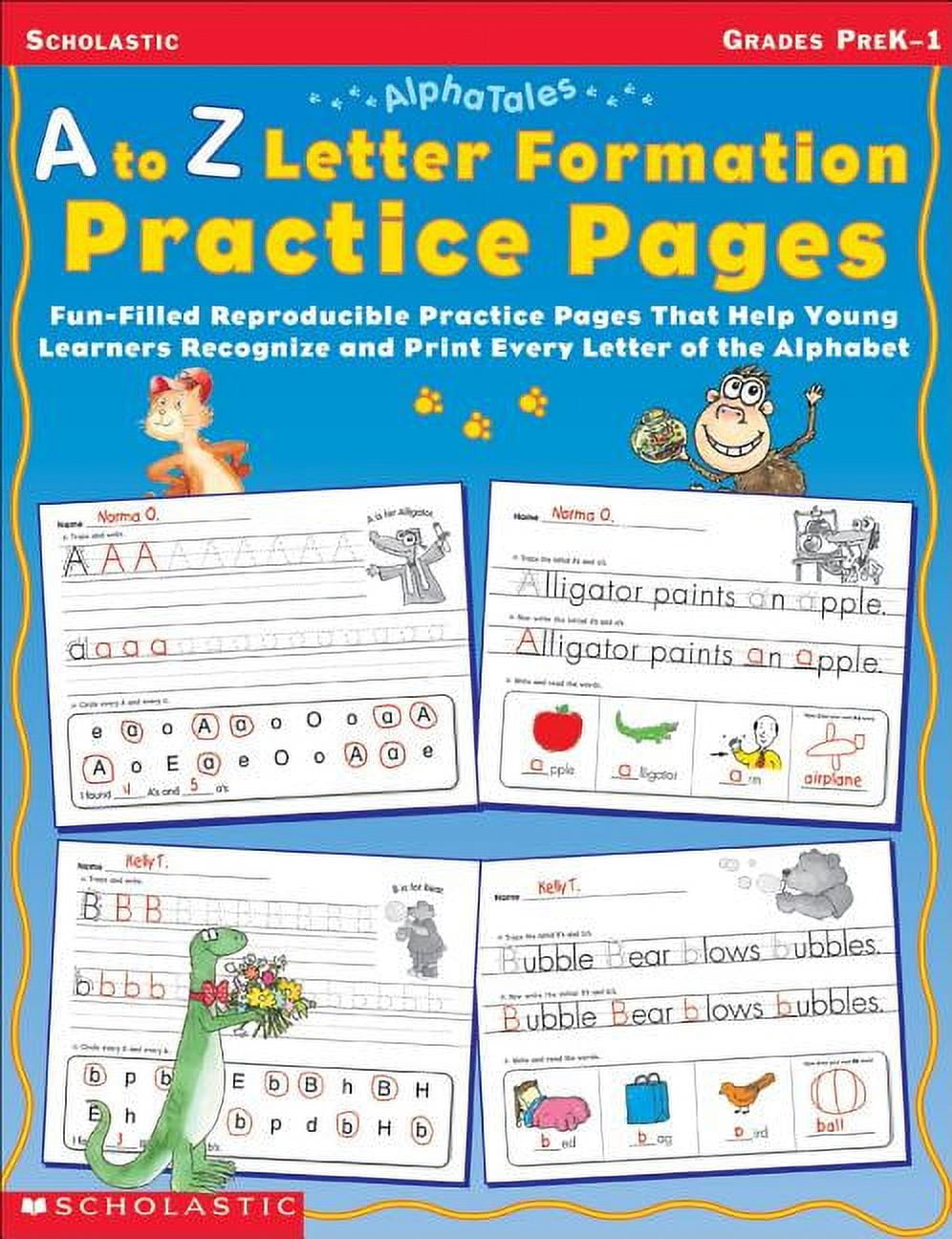 Alphatales A to Z Letter Formation Practice Pages: Grades Pre K-1 ...