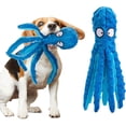Alphatool Squeaky Dog Toys - No Stuffing Octopus Soft Plush Crinkle ...