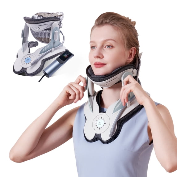 Alphay Cervical Neck Traction Device, Electric Air Pump, Adjustable ...
