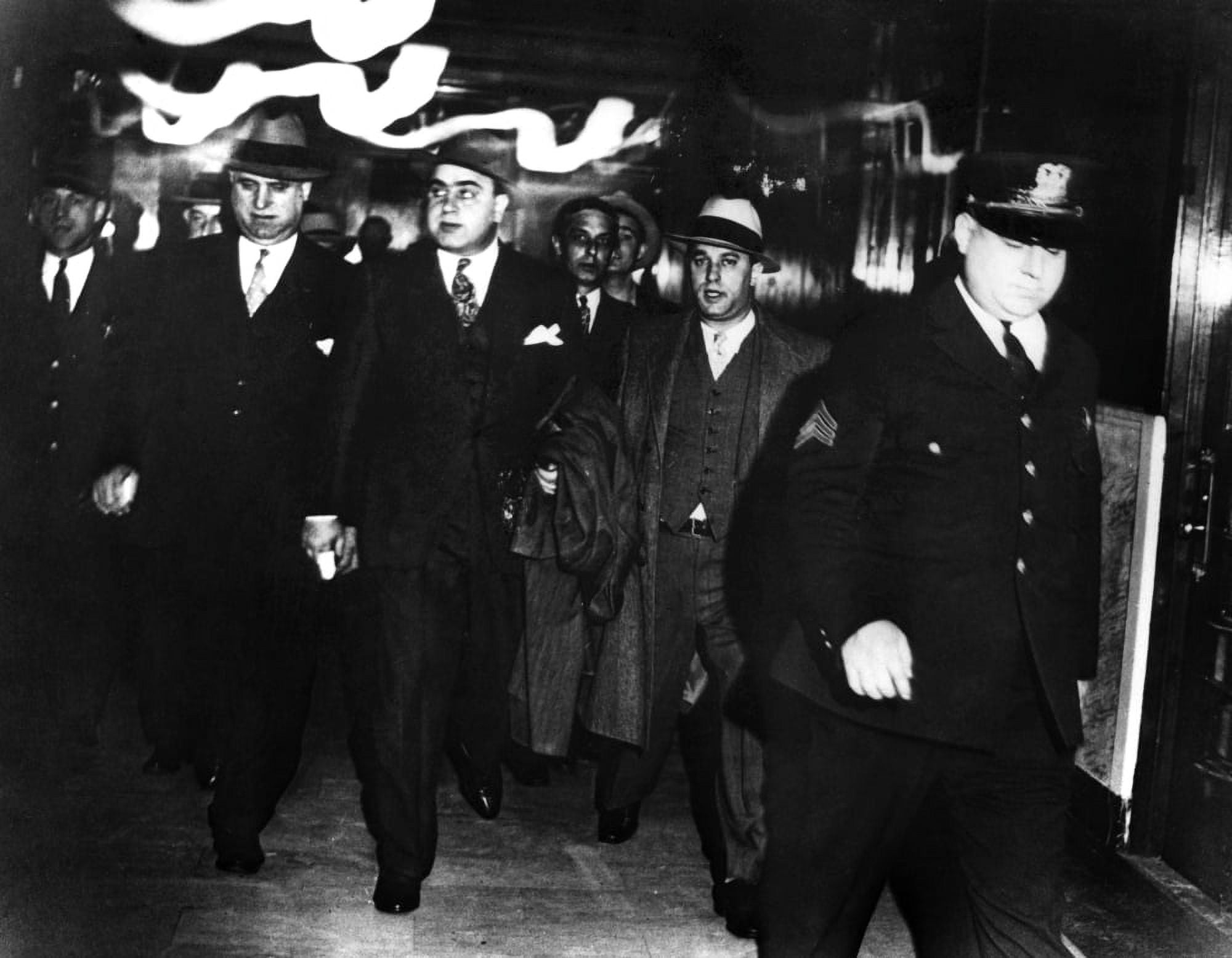 Alphonse Capone (1899-1947). Namerican Gangster. Capone (Center) Being ...