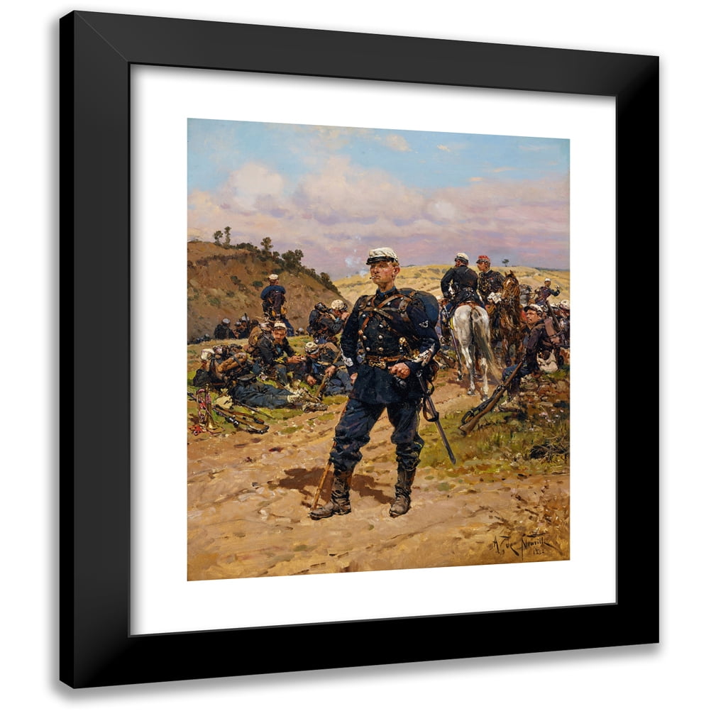 Alphonse Marie De Neuville 12x14 Black Modern Framed Museum Art Print ...