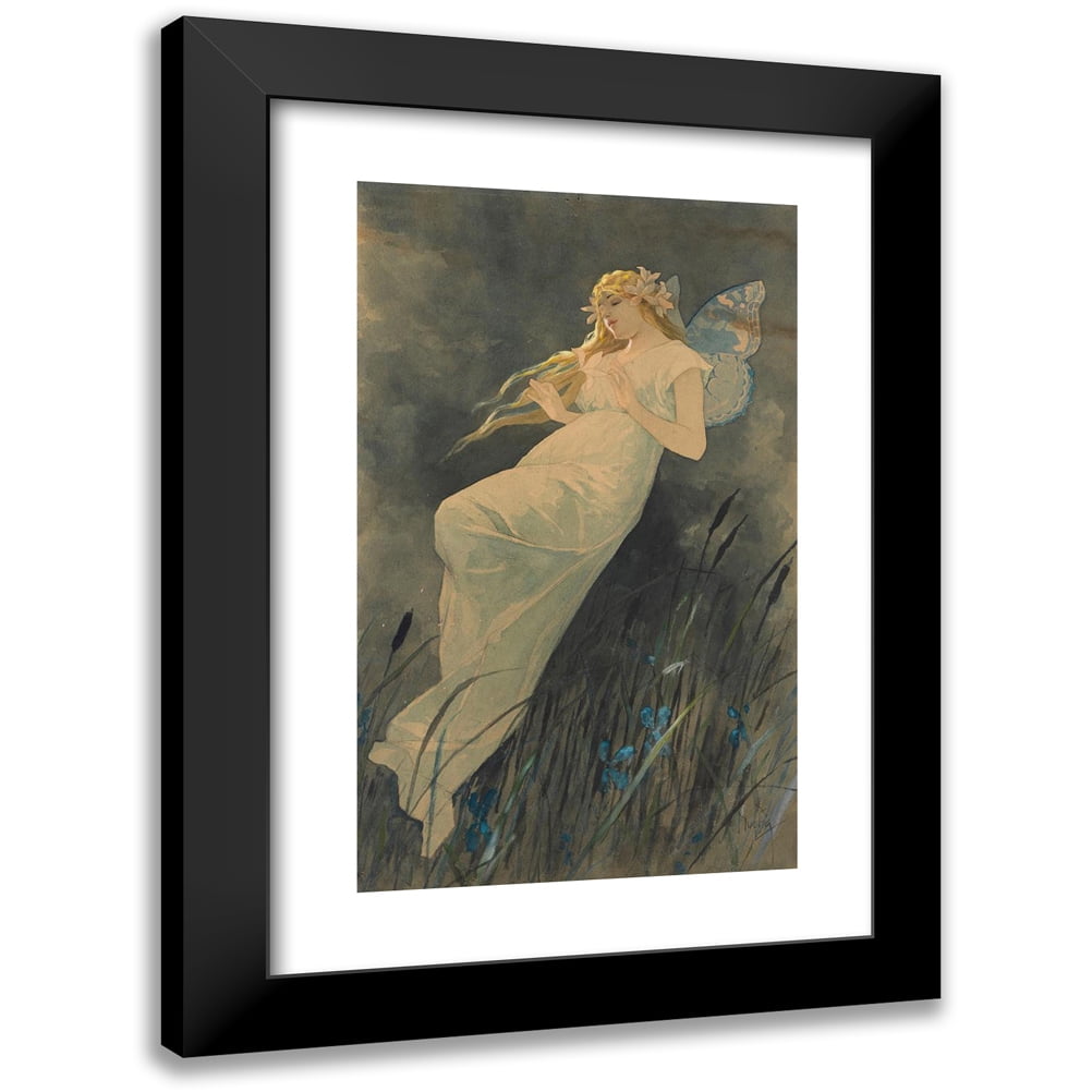 Alphonse Mucha 10x14 Black Modern Framed Museum Art Print Titled - Elf ...