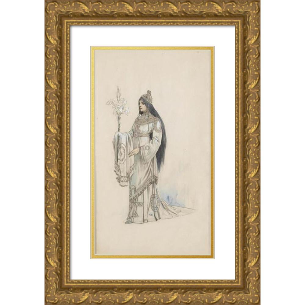 Alphonse Mucha 10x14 Gold Ornate Wood Frame and Double Matted Museum ...
