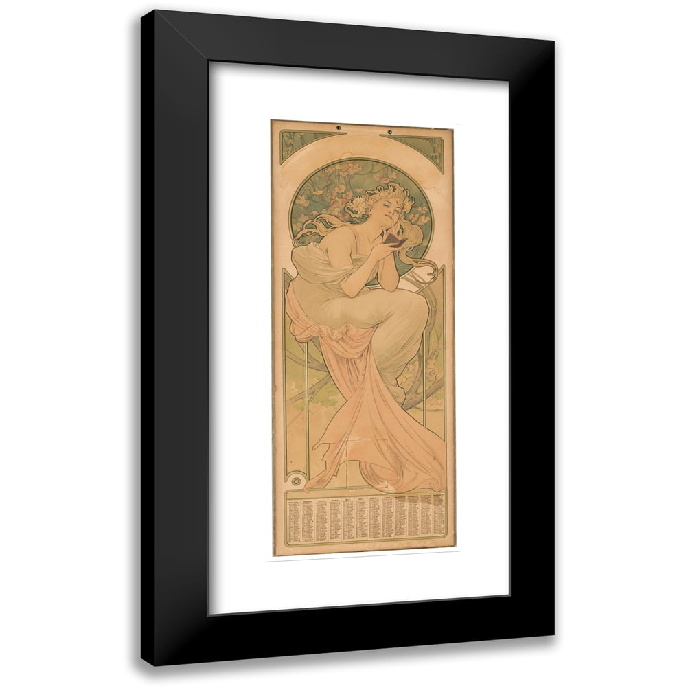 Alphonse Mucha 10x18 Black Modern Framed Museum Art Print Titled - 1902 ...