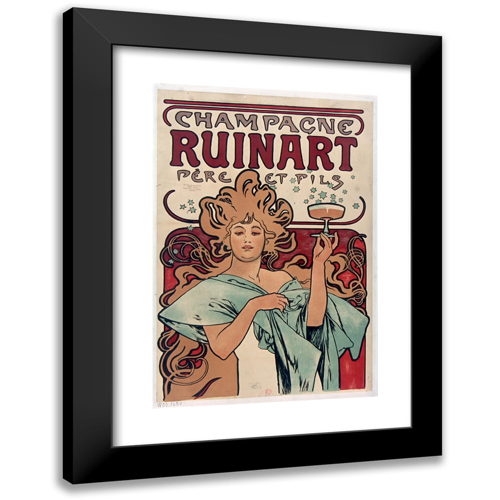 Alphonse Mucha 11x14 Black Modern Framed Museum Art Print Titled ...