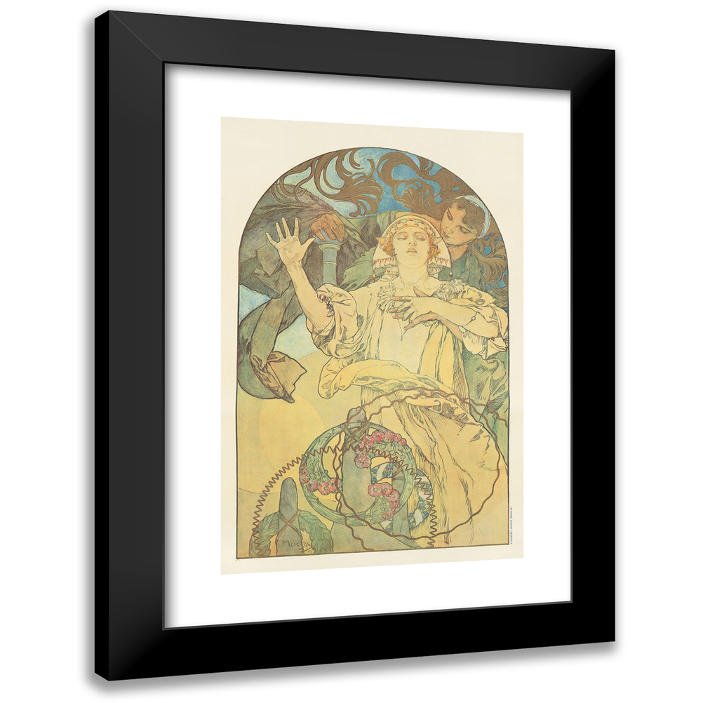 Alphonse Mucha 11x14 Black Modern Framed Museum Art Print Titled - De ...