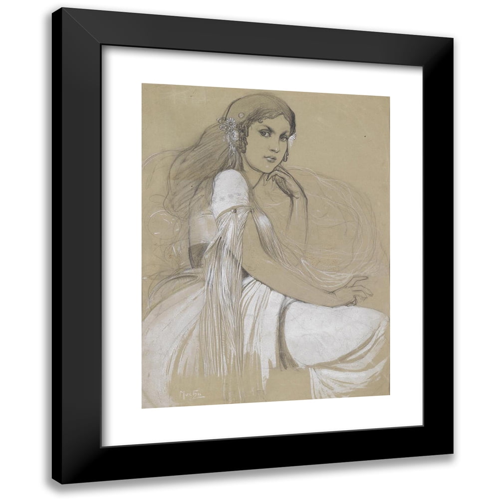 Alphonse Mucha 11x14 Black Modern Framed Museum Art Print Titled ...