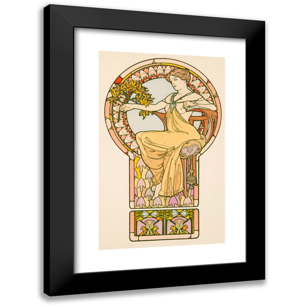Alphonse Mucha 11x14 Black Modern Framed Museum Art Print Titled ...
