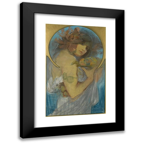 Alphonse Mucha 11x14 Black Modern Framed Museum Art Print Titled ...