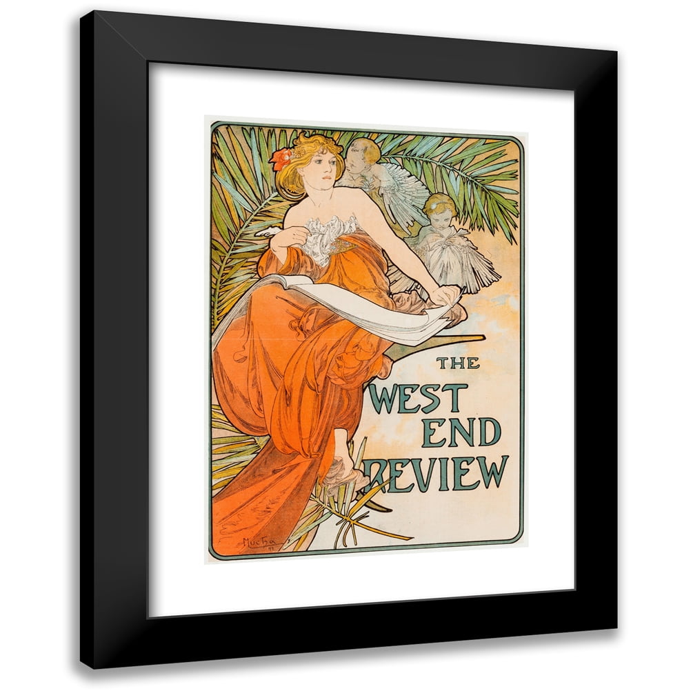 Alphonse Mucha 11x14 Black Modern Framed Museum Art Print Titled - The ...