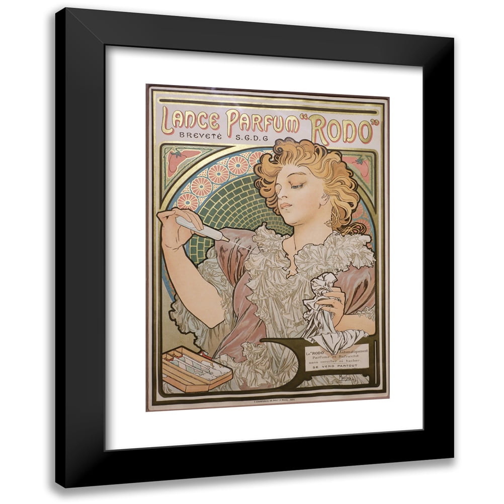 Alphonse Mucha 14x18 Black Modern Framed Museum Art Print Titled ...