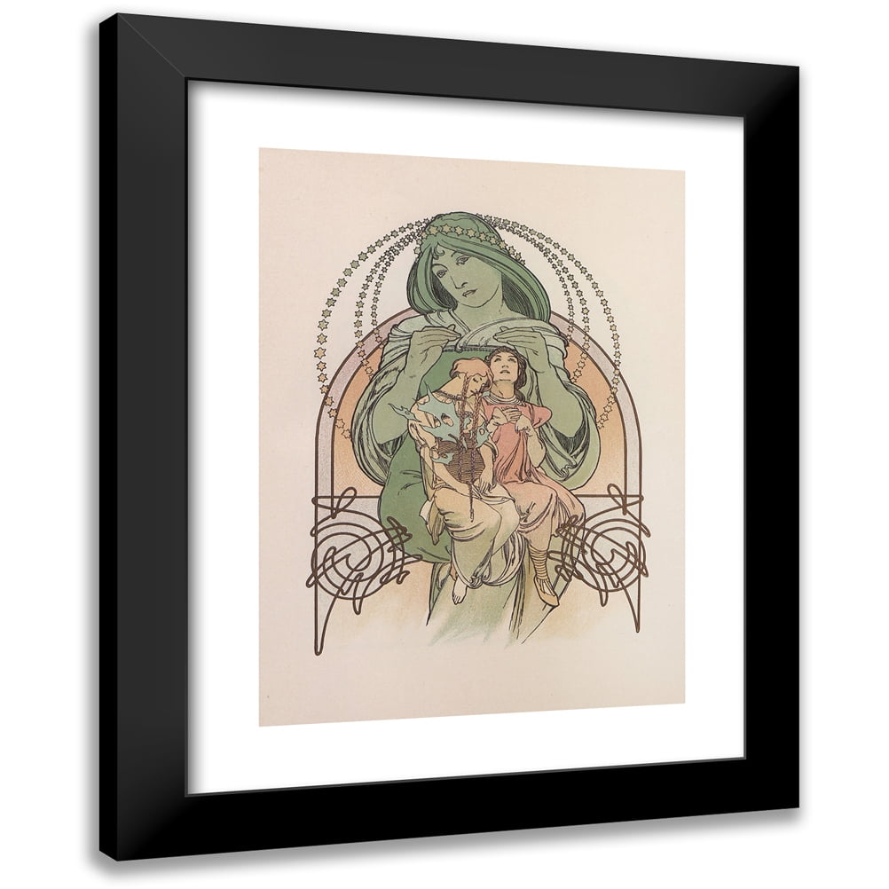 Alphonse Mucha 14x18 Black Modern Framed Museum Art Print Titled - They ...
