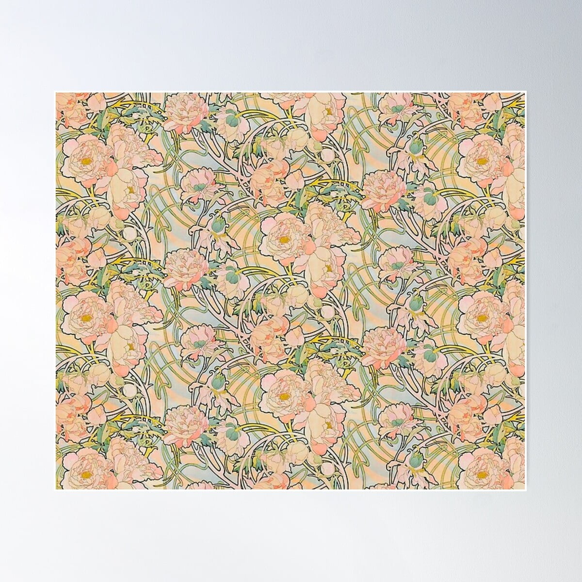 Alphonse Mucha (1860 - 1939) Flowers,Nº, 01. Poster Wall Art, Modern ...