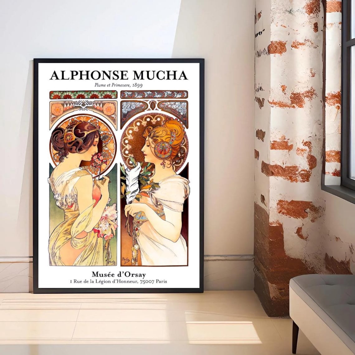 Alphonse Mucha 1899 Floral Vintage Botanical Poster Unframed Paper ...