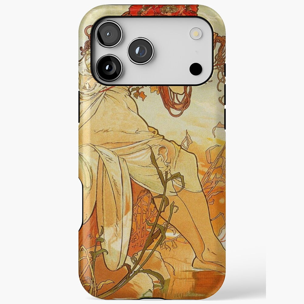 Alphonse Mucha Art Nouveau Style iPhone Case 17 through 11 Pro Max ...