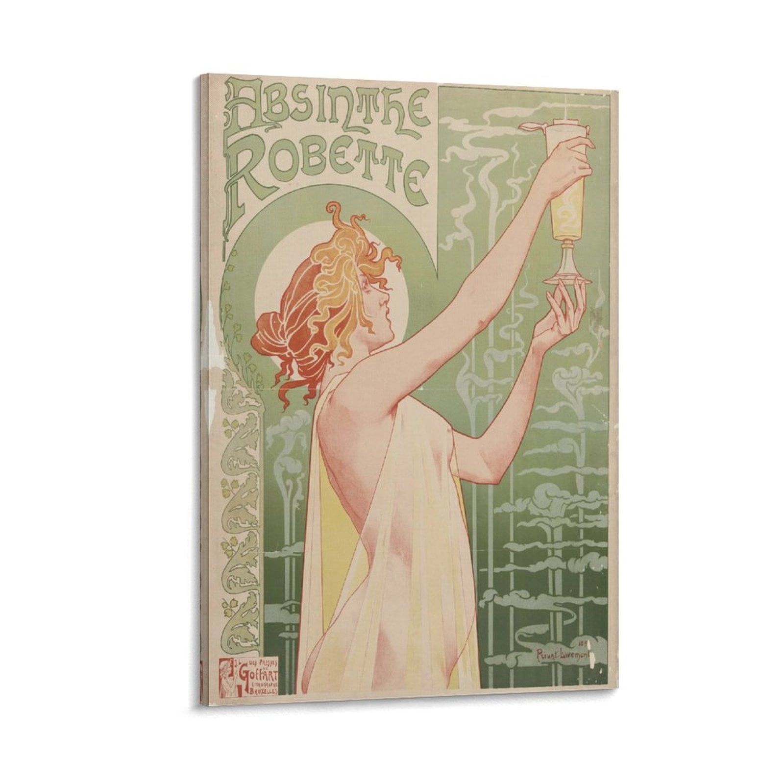 Alphonse Mucha Art Poster Absinthe Alcohol Vintage Poster Room ...