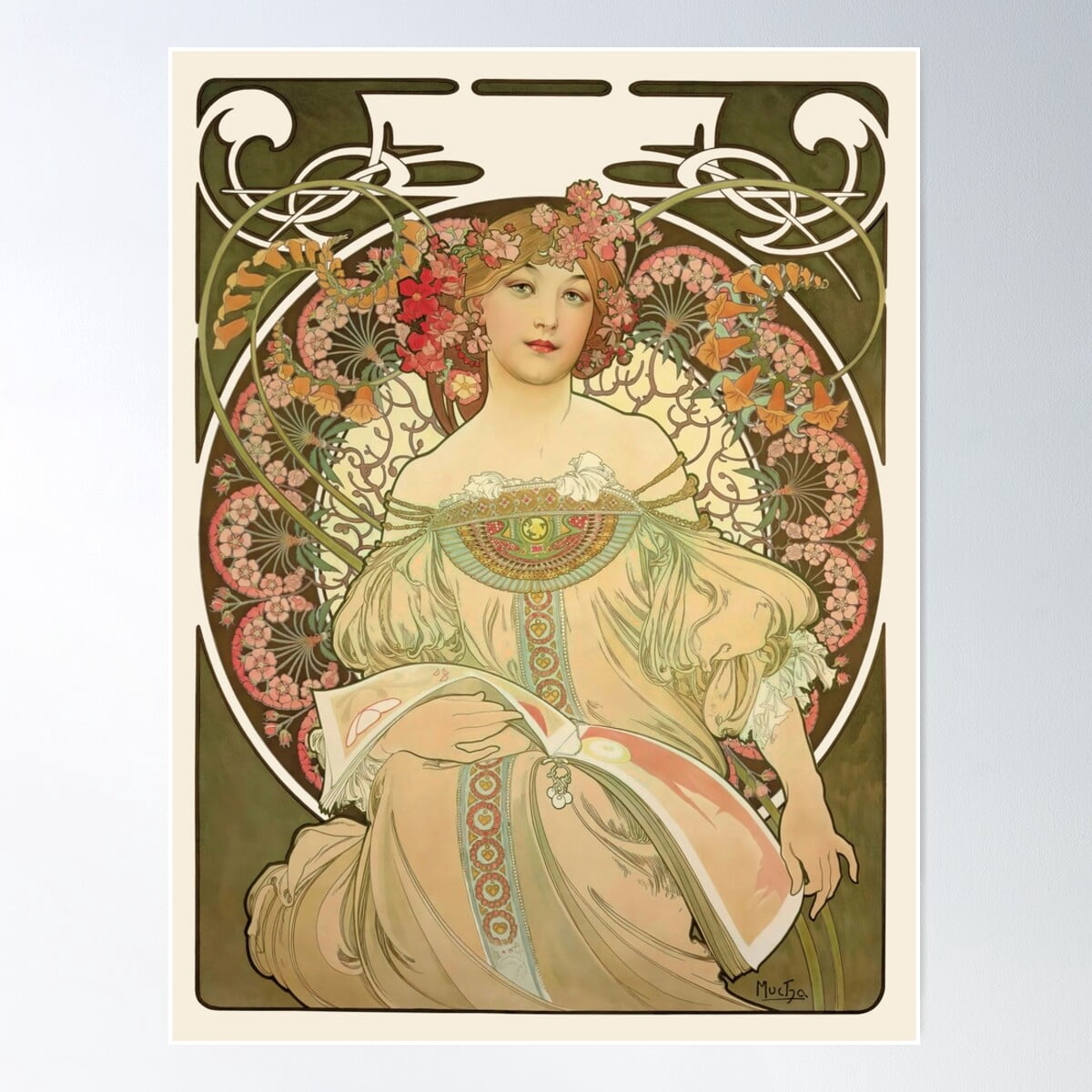 Alphonse Mucha - Devaneio, 1897 Poster Wall Art, Modern Wall Decor For ...