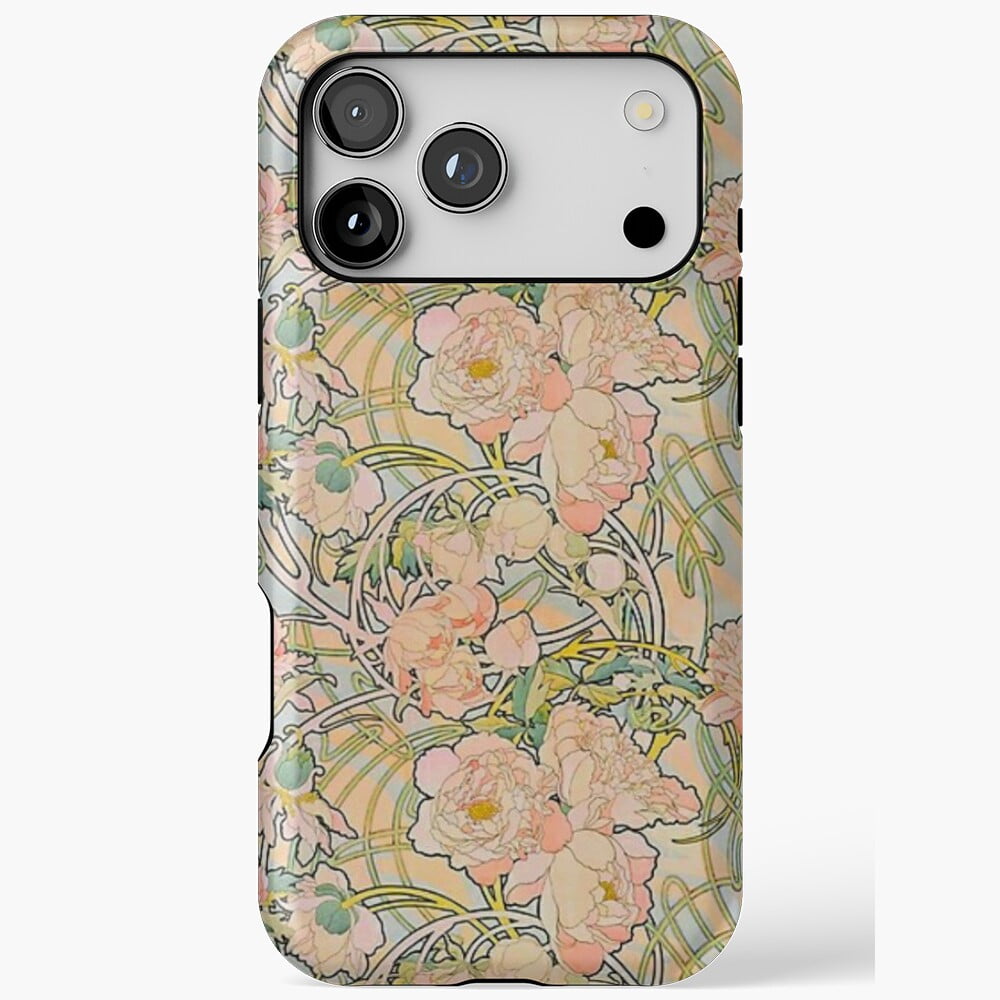 Alphonse Mucha Flowers Art Nouveau iPhone Case 17 to 11 Pro Max ...