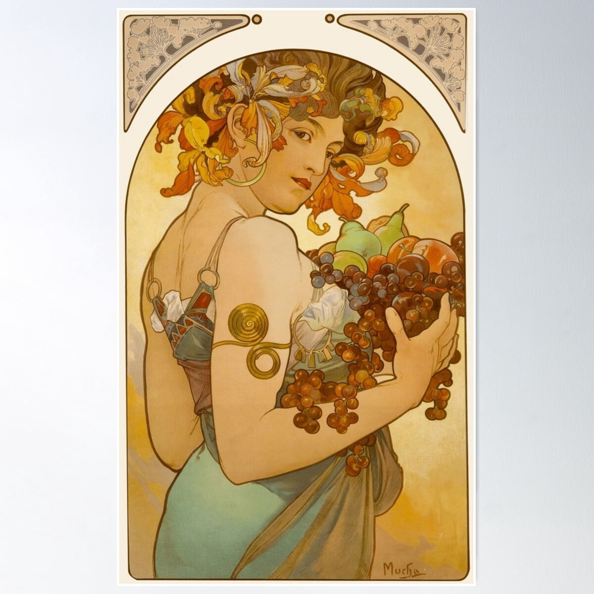 Alphonse Mucha - Fruit, 1897 Poster Wall Art, Modern Wall Decor For ...