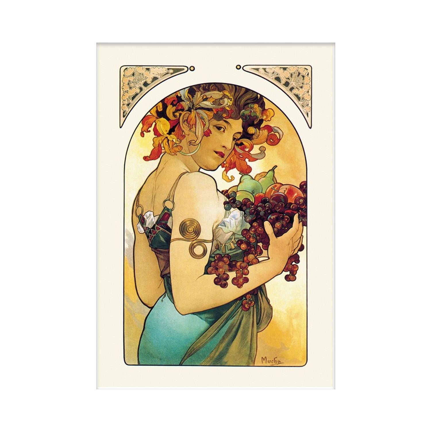 Alphonse Mucha Fruit Print - Walmart Business Supplies