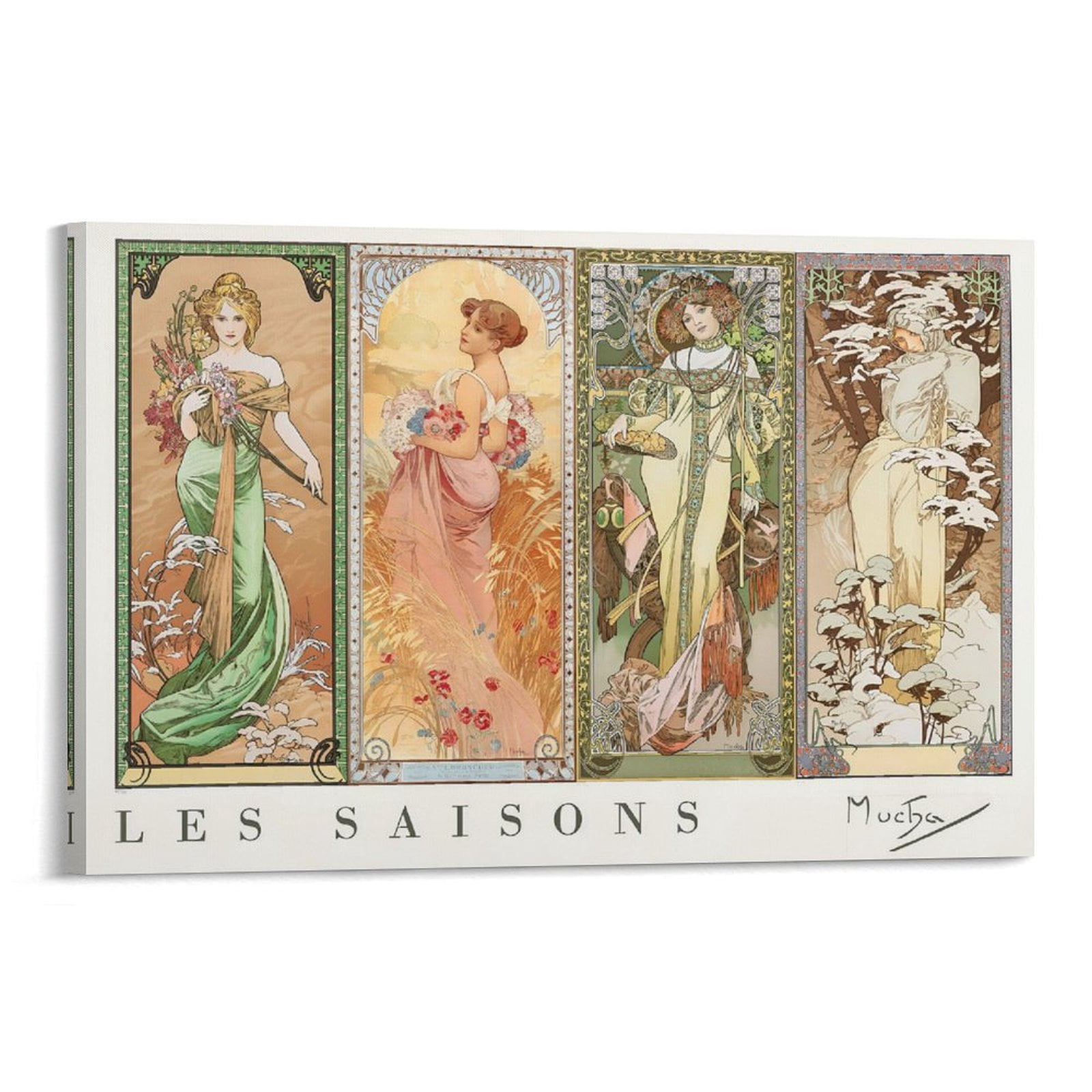 Alphonse Mucha LES SAISONS Wall Art Poster Canvas Art Poster and Wall ...