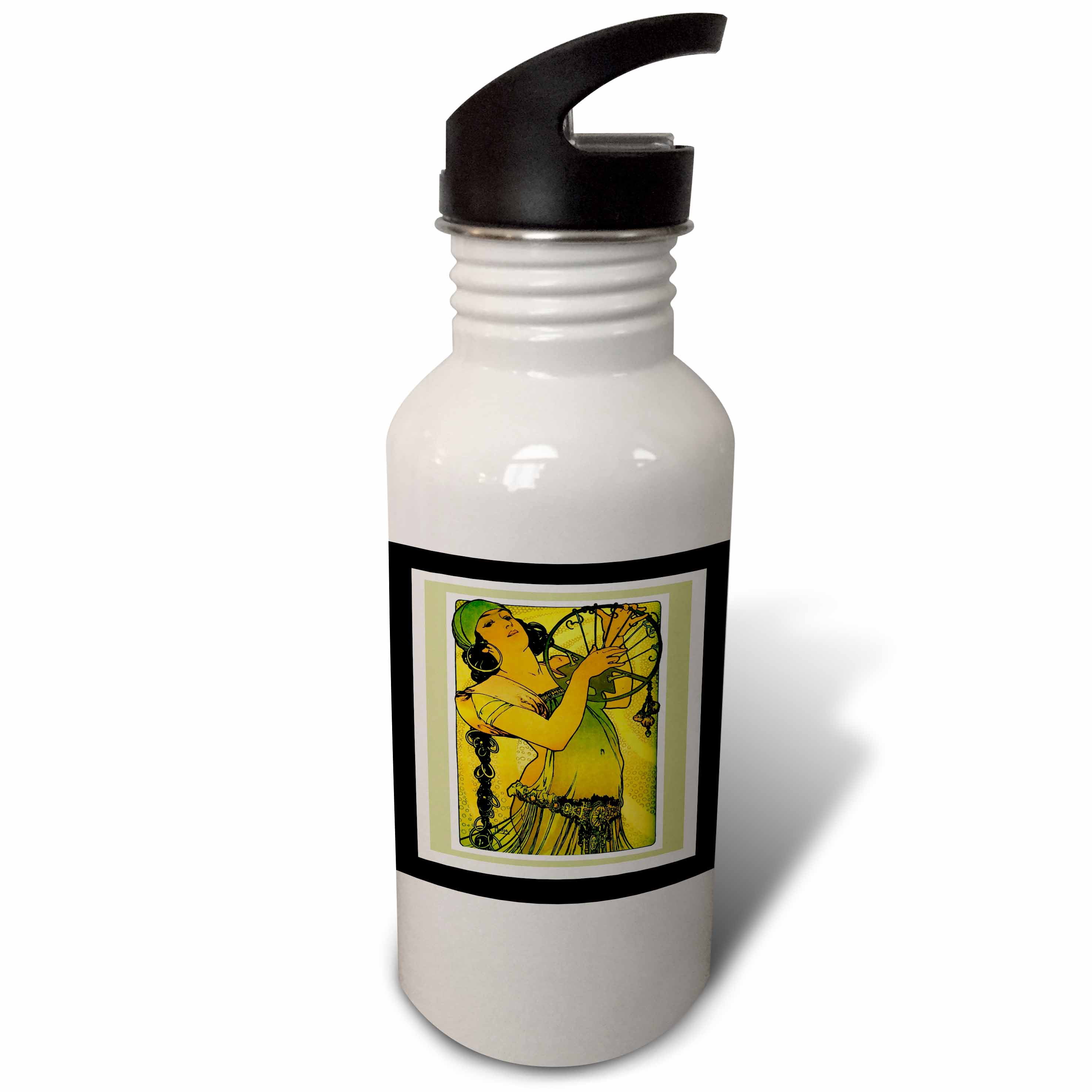 Alphonse Mucha Lady Painting 21 oz Sports Water Bottle wb-44992-1 ...
