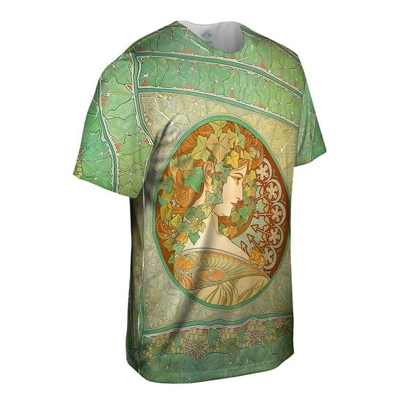 Alphonse Mucha - Laurel 1901 Mens T-Shirt All Over Print - Walmart.com