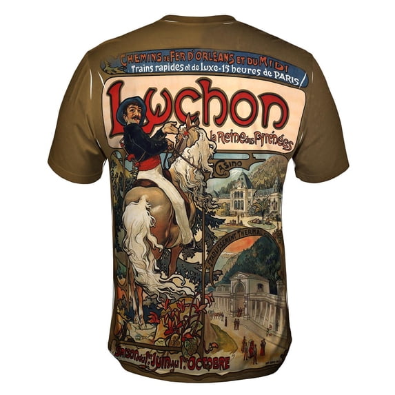 Alphonse Mucha - Luchon 1985 Mens T-Shirt All Over Print - Walmart.com