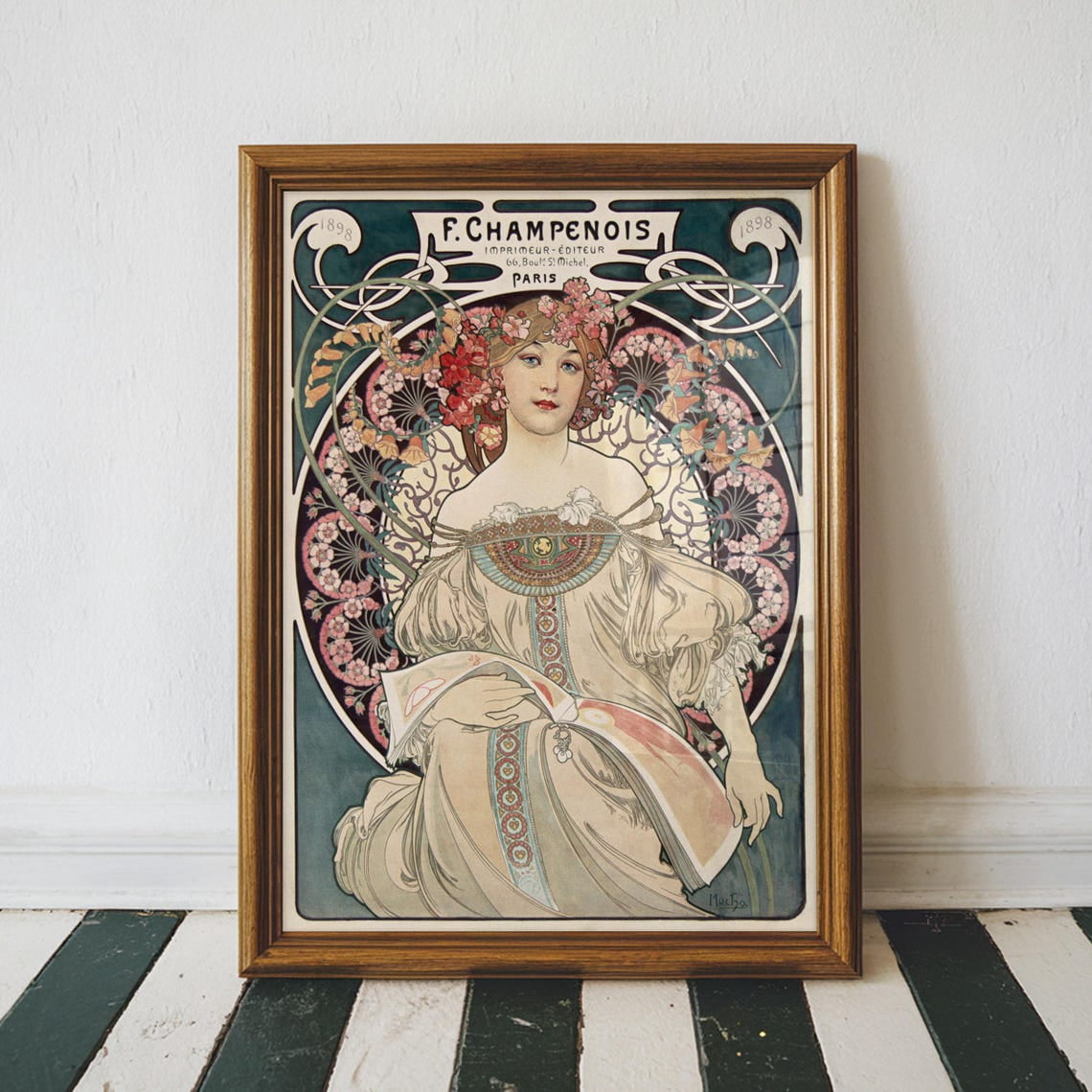 Alphonse Mucha Nouveau Vintage French Fine Art Museum Housewarming s ...