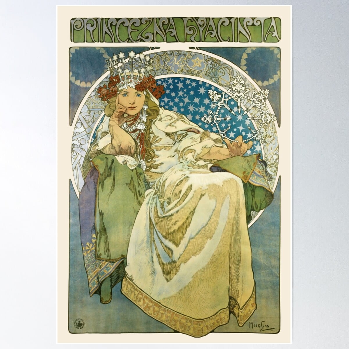 Alphonse Mucha - Princess Jacinta, 1911 Poster Wall Art, Modern Wall ...