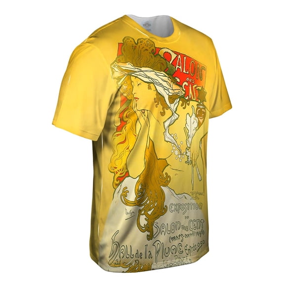 Alphonse Mucha - Salon Of The Hundreds Salon des Cent 1896 Mens T-Shirt ...