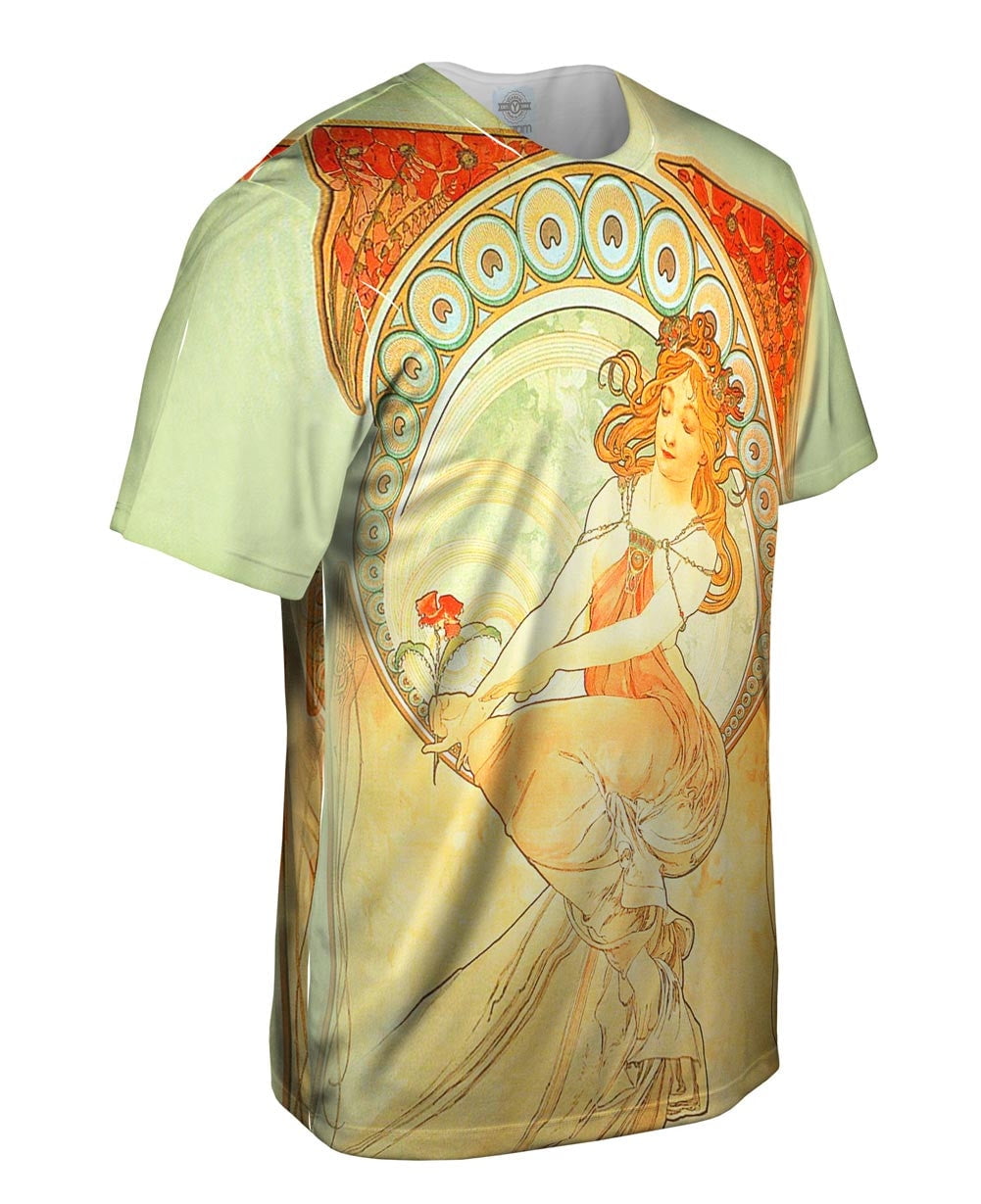 Alphonse Mucha - The Arts Painting 1898 Mens T-Shirt All Over Print ...