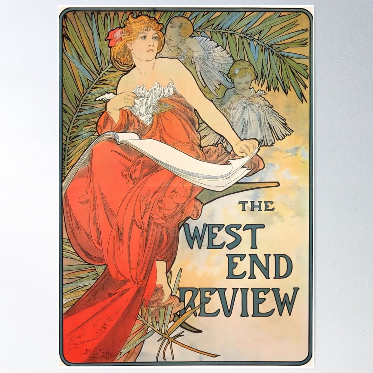 Alphonse Mucha - The West End Review, 1898 Poster Wall Art, Modern Wall ...
