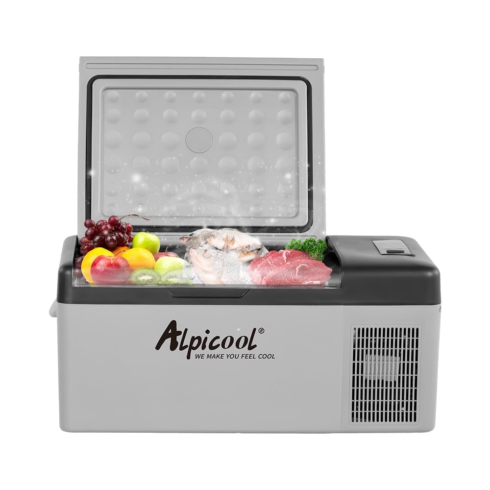 Alpicool C15 Portable Car Freezer, 16 Quart, 12V/24V DC, 110-240V AC ...