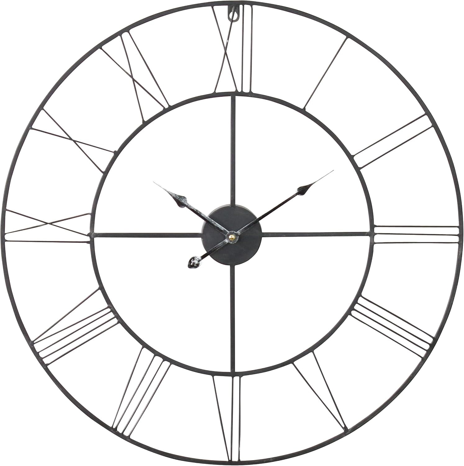 Alpin Round Metal Wall Clock Gray - Walmart.com