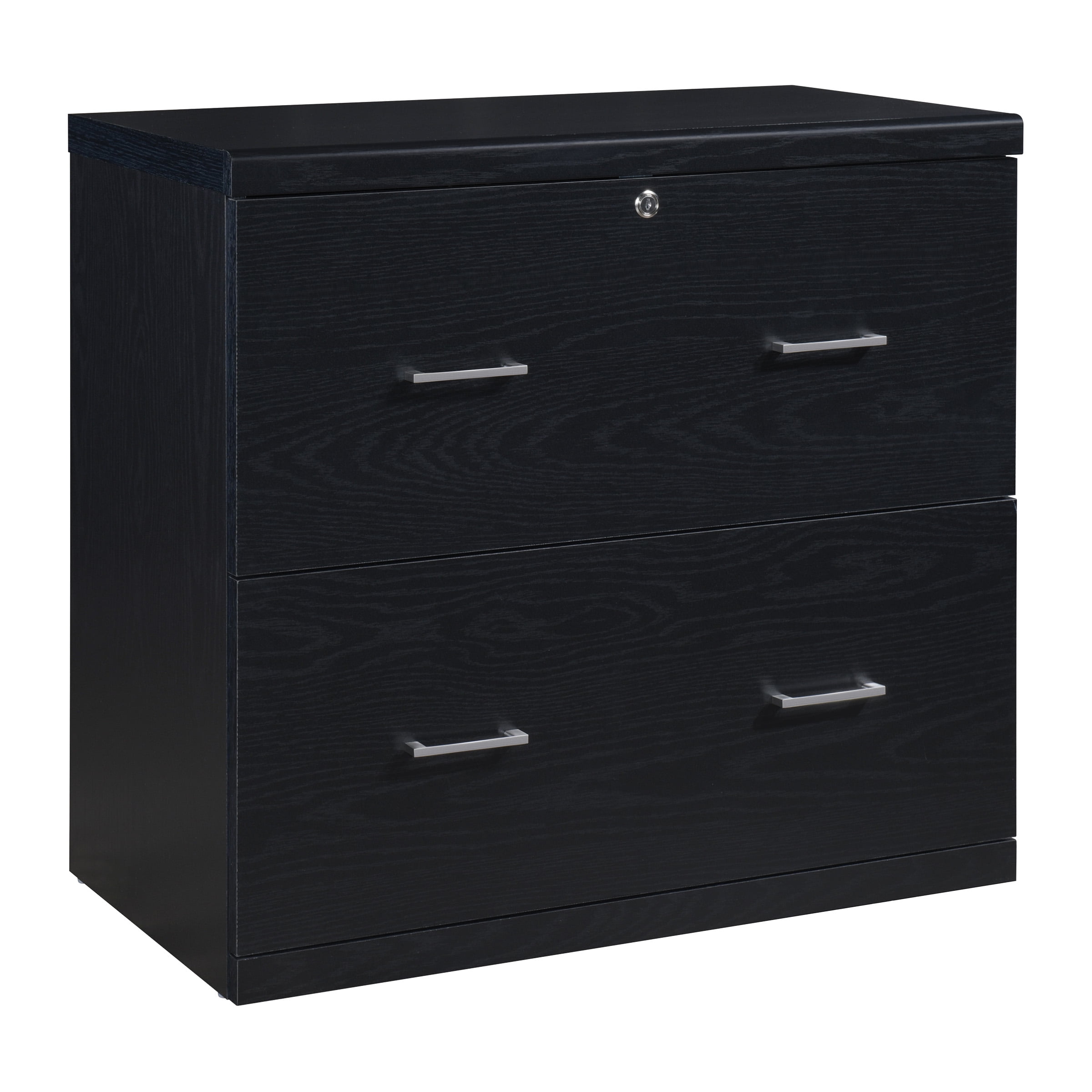 Alpine 2-Drawer Engineered Wood Lateral File with Lockdowel in Black ...