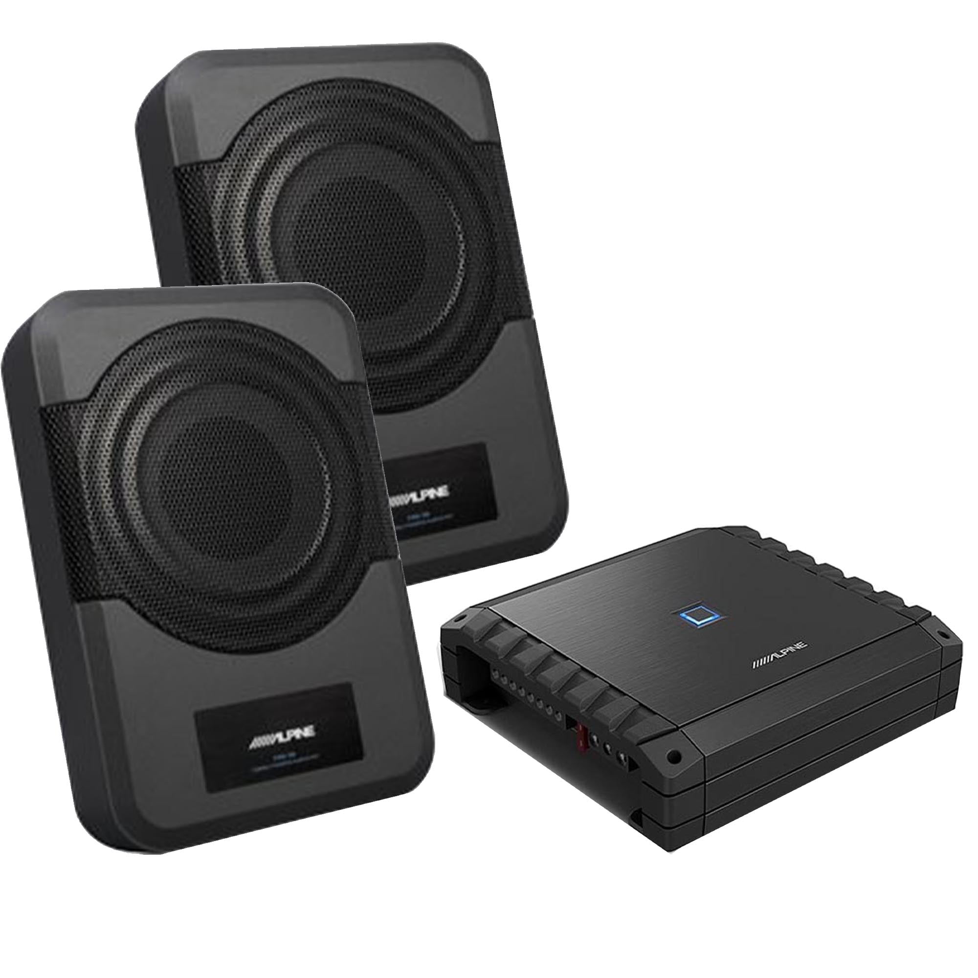 Alpine (2) PWE-S8 Compact 8-Inch Powered Subwoofer System & S2-A36F S ...