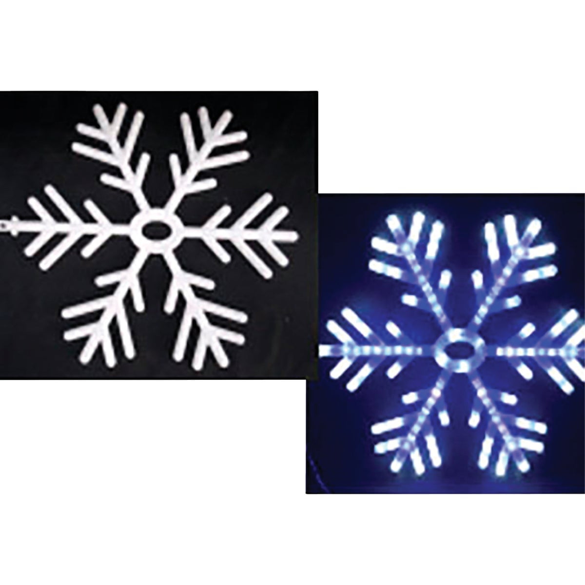 Alpine 25 In. LED Snowflake Lighted Decoration with Flash, Blue & Cool ...