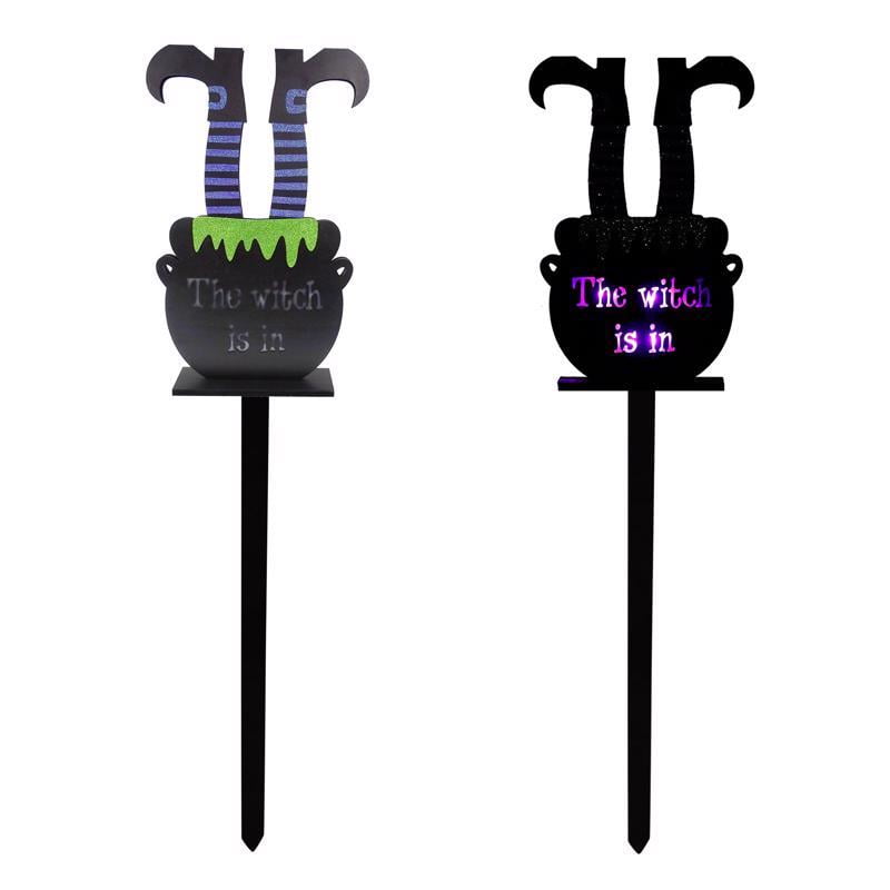 Alpine 36 in. LED Prelit Witch Legs Light Stake Yard Decor - Walmart.com