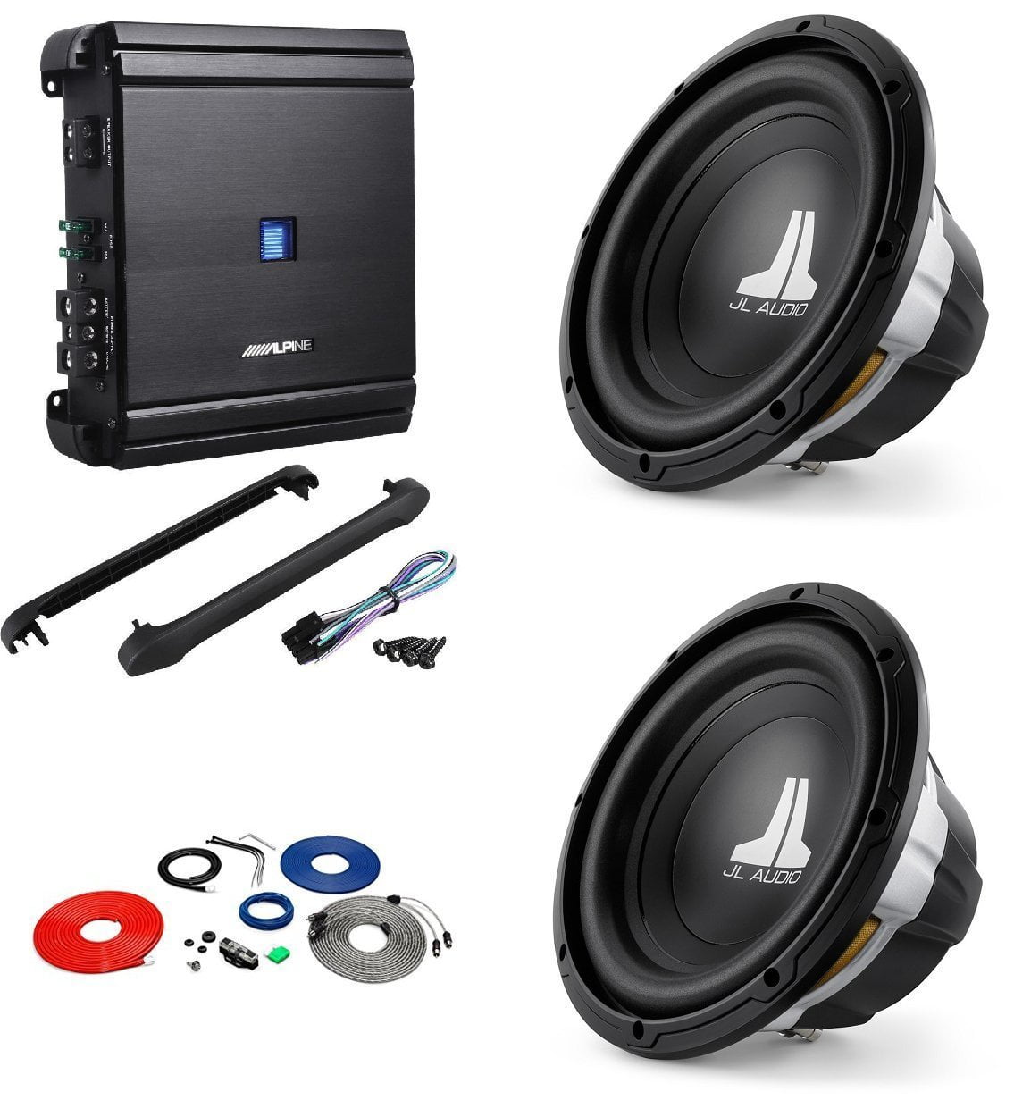 Alpine 500 Watt RMS Class "D" Mono Car Amplifier + JL AUDIO 10" 600W 4 ...